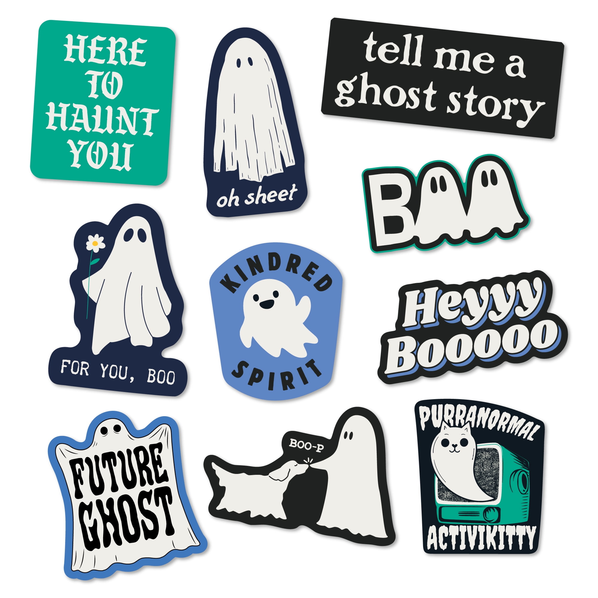 Ghost Sticker Extra Large Stickers for Adults Funny Adhesives with ...