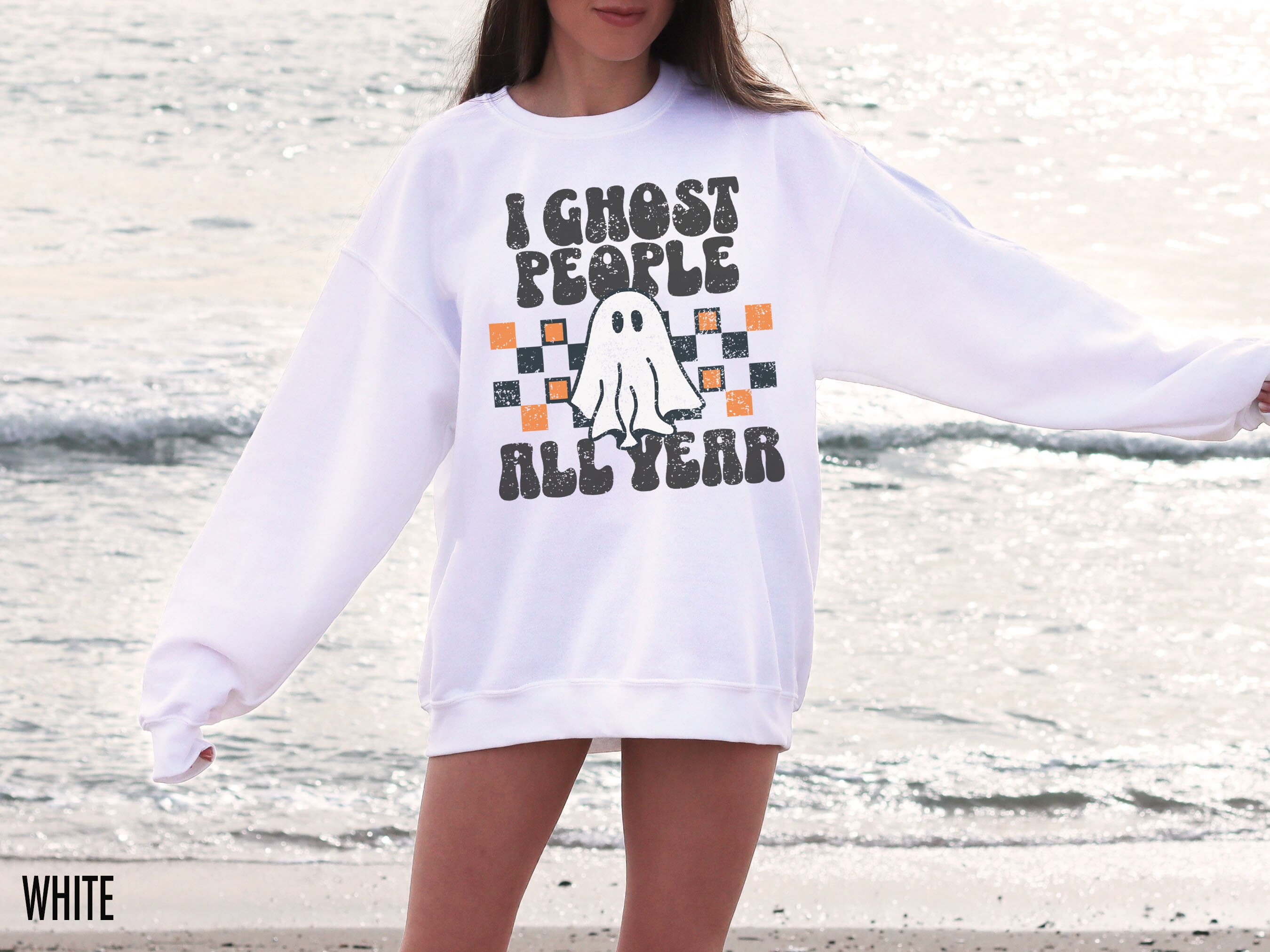 Ghost T-Shirt, Halloween Crewneck, Ghosting T-Shirt, Funny Halloween ...