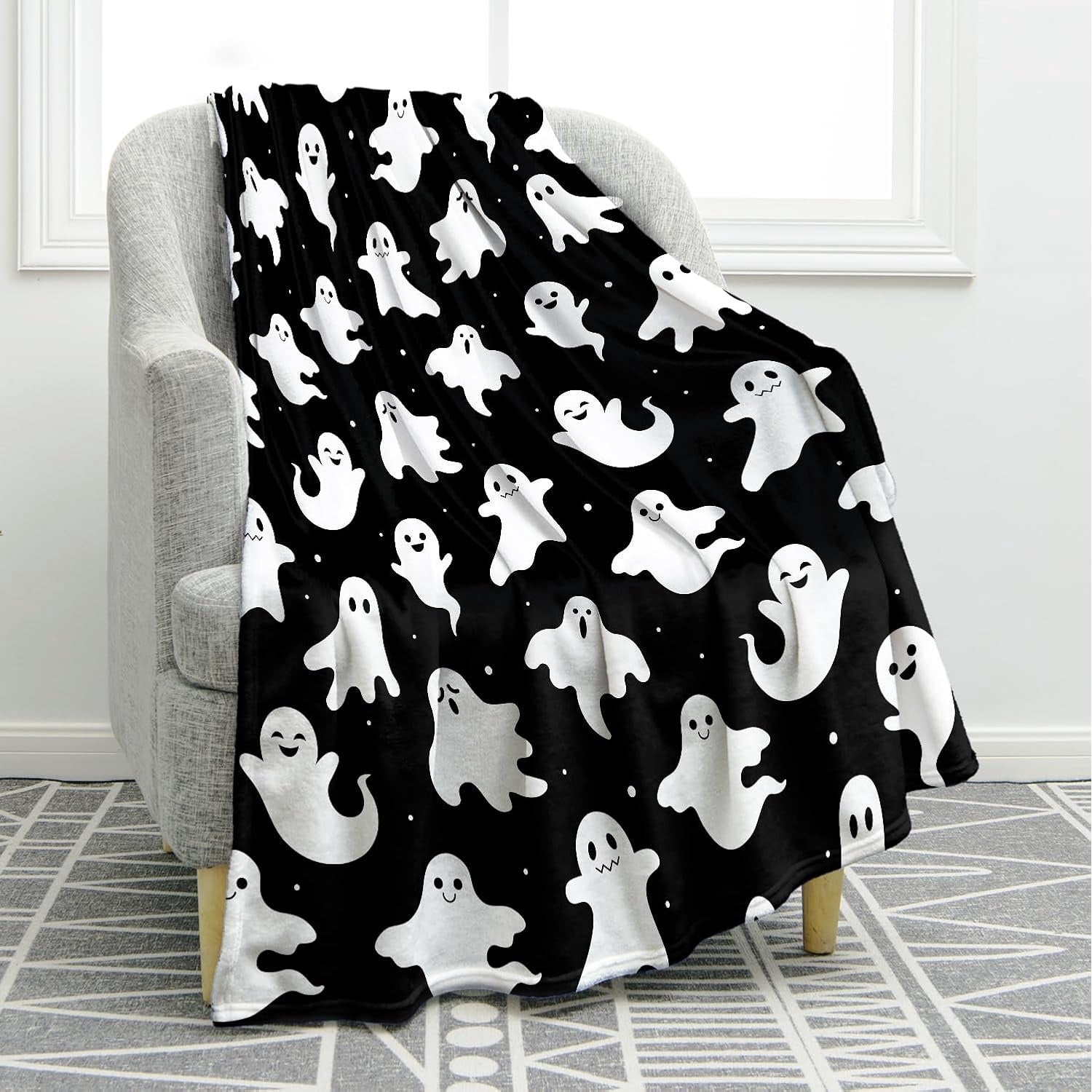 Ghost Throw Blanket Gifts for Adult Kids, Gothic Blankets for Women Men ...