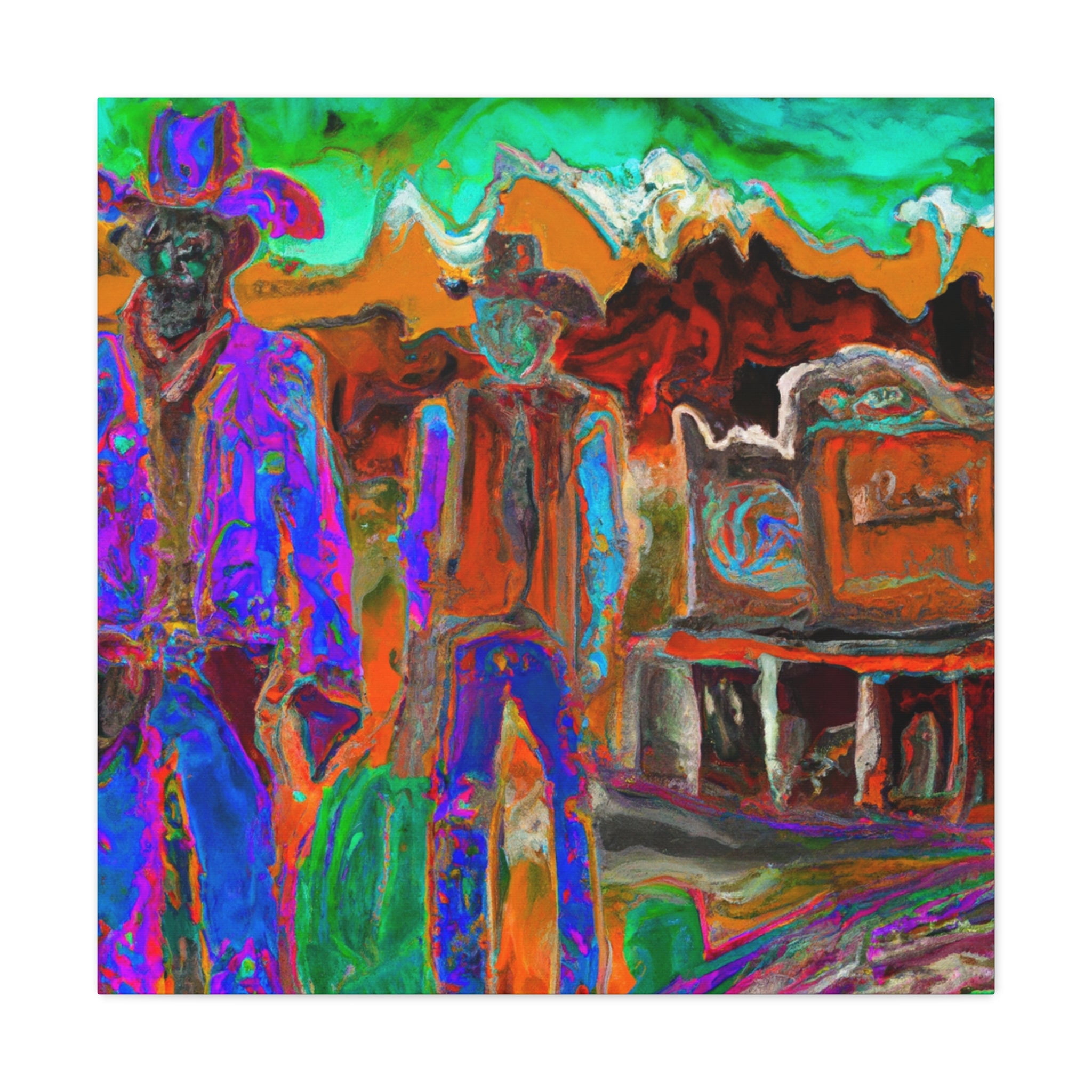 Ghost Town Fauvism - Canvas - Walmart.com