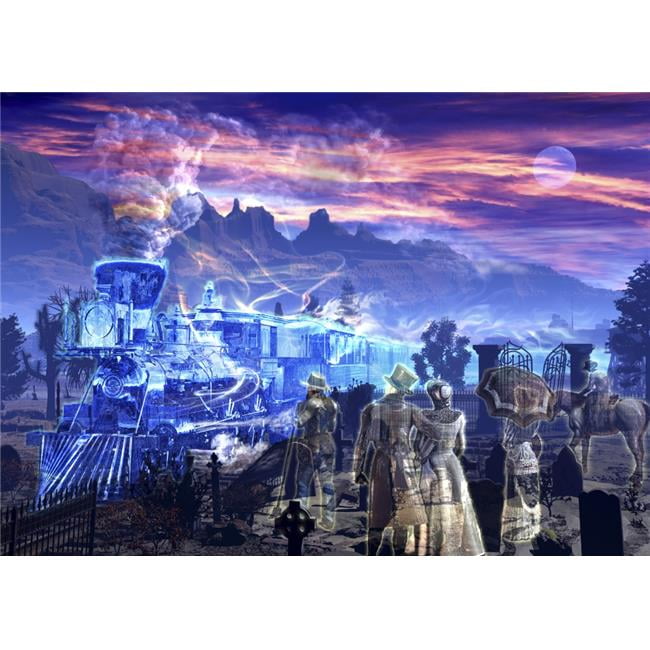 Ghost Train Picking Up Some Ghosts At A Graveyard Poster Print - 33 x ...