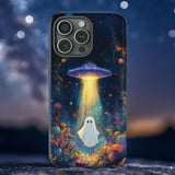 Ghost UFO Abduction Sci-Fi Alien Art Case with iPhone 17 to 11 Pro Max ...