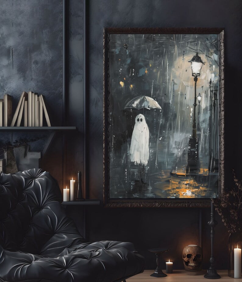 Ghost Under The Rain Poster Print, Halloween Poster, Poster For ...