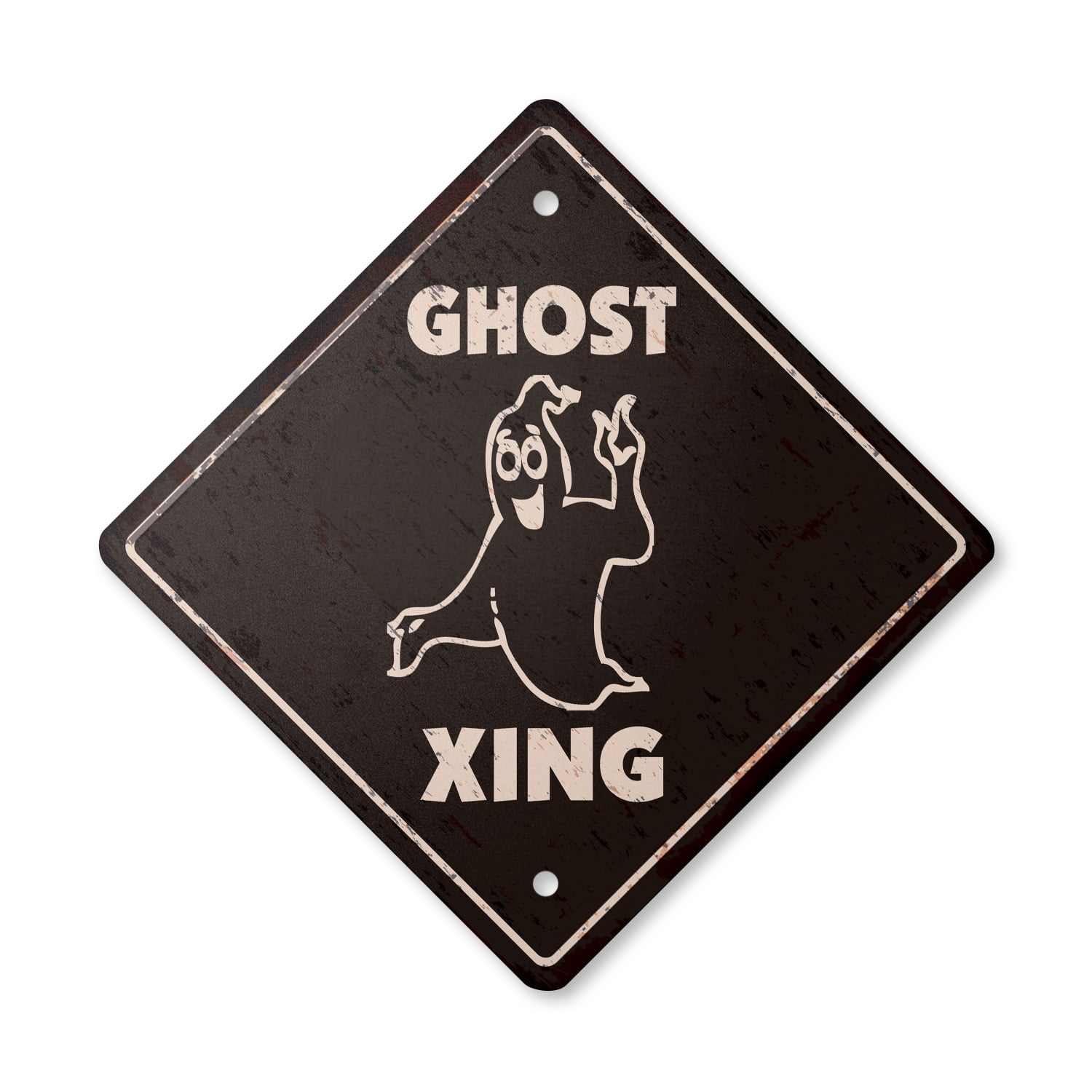 Ghost Vintage Crossing Sign Zone Xing | Indoor/Outdoor Plastic | 20 ...