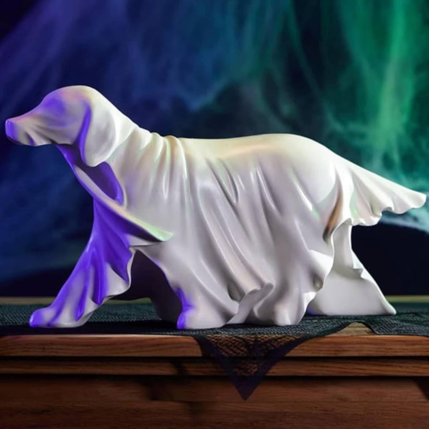 Ghost Walking Dog,Ghost Dog,Halloween Ghost Dog Figurine with Night ...