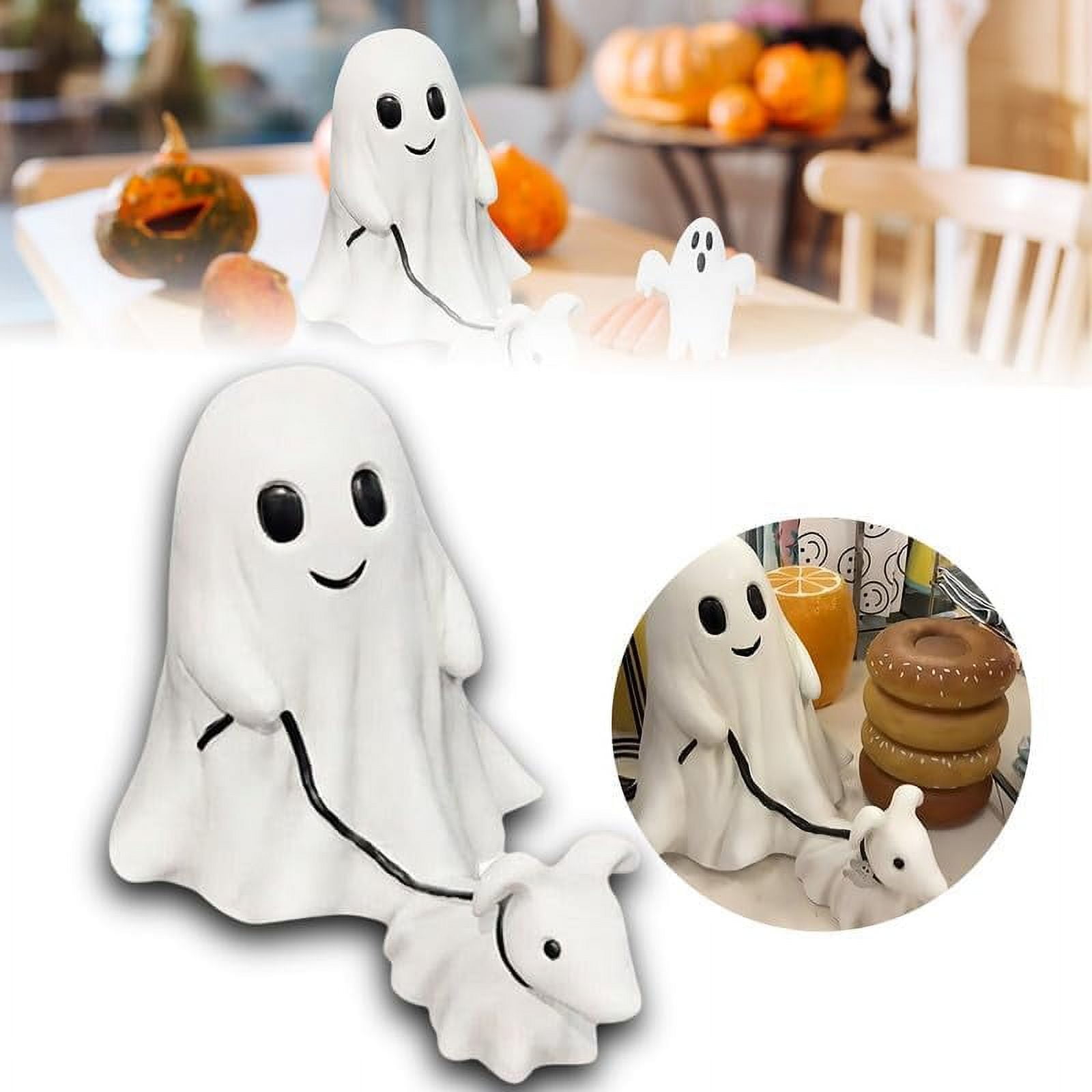 Ghost Walking Dog Statue, 2024 New Ghost Dog Halloween Figurine, Ghost ...
