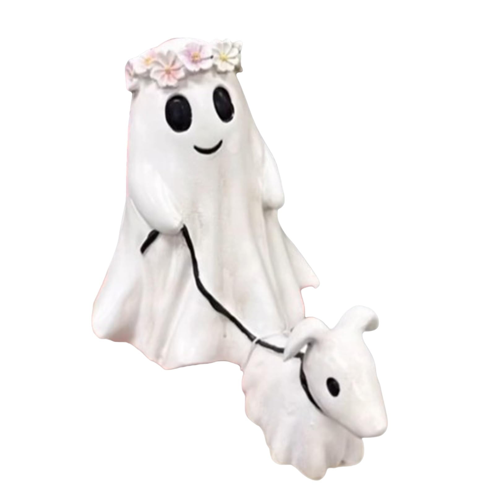 Ghost Walking Dog Statue, 2025 Halloween Ghost Dog Decor, Spooky ...
