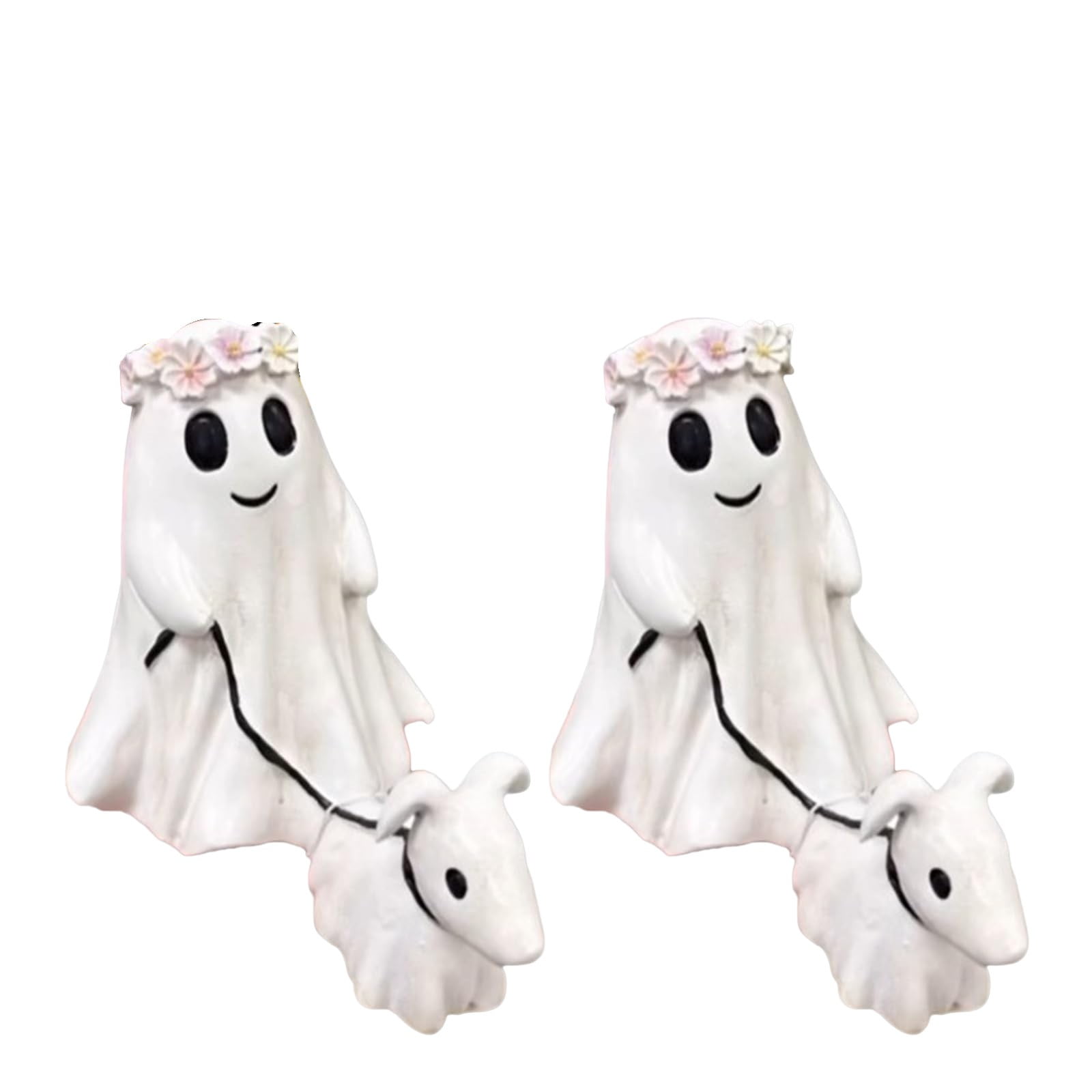 Ghost Walking Dog Statue, 2025 Halloween Ghost Dog Decor, Spooky ...