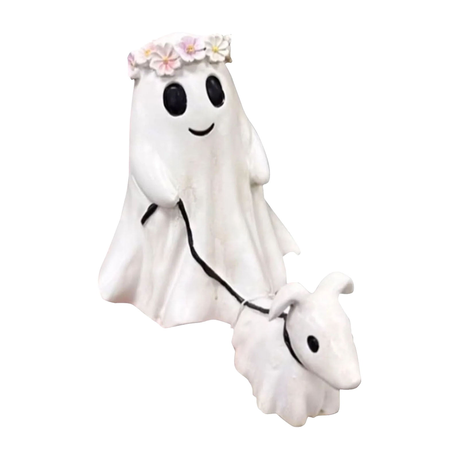 Ghost Walking Dog Statue Decor, Cutest Halloween Spooky Ghost Dog Resin ...