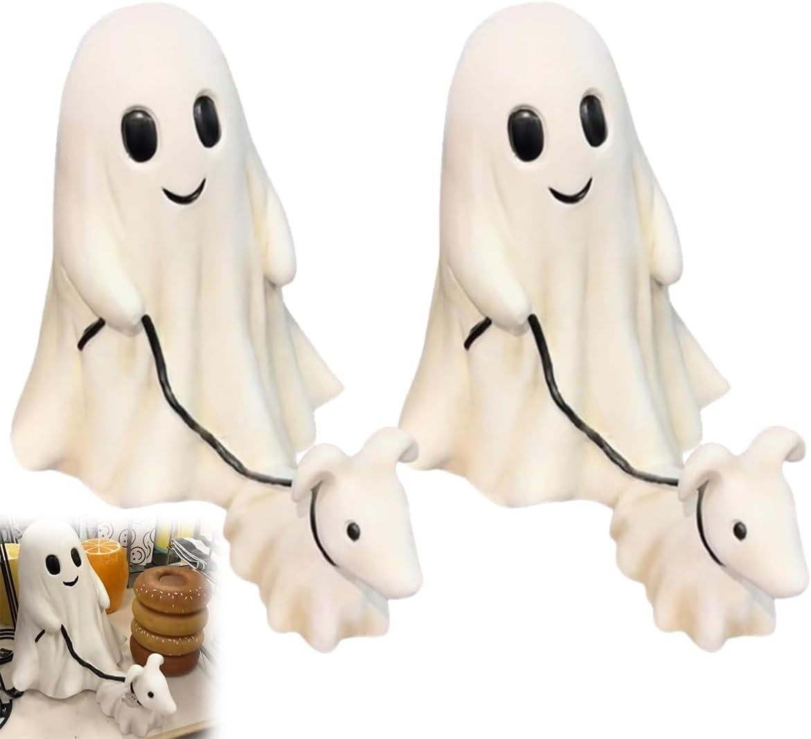 Ghost Walking Dog Statue, Ghost Walking Ghost Dog, Halloween Ghost Dog ...