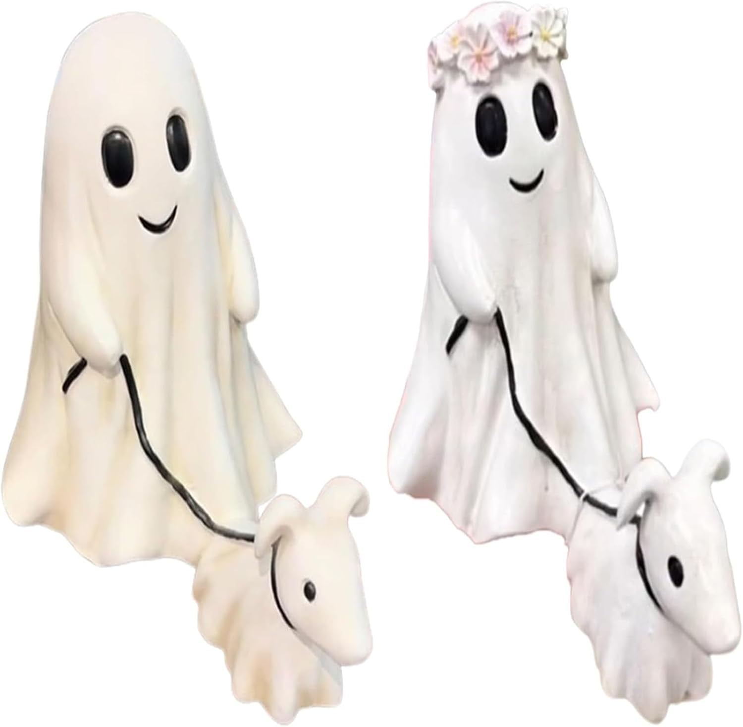 Ghost Walking Dog Statue,Spooky Ghost Dog Halloween Figurine,Halloween ...