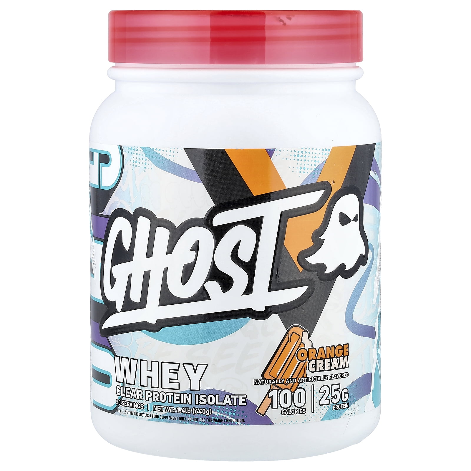 Ghost Whey, Clear Protein Isolate, Orange Cream, 1.4 lb (640 g ...
