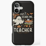 Ghost With Book Teacher Quote Design iPhone Case 17 11 12 13 14 15 16 ...