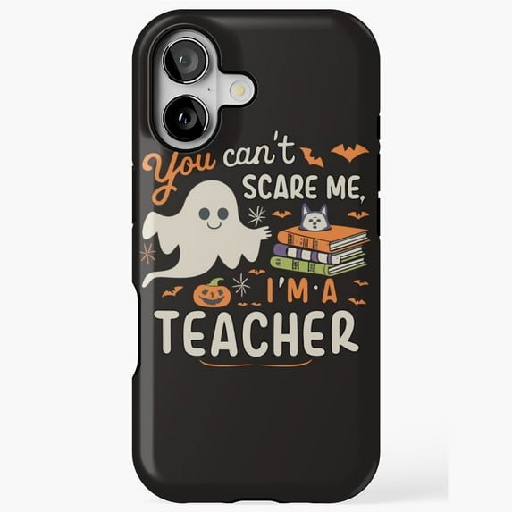 Ghost With Book Teacher Quote Design iPhone Case 17 11 12 13 14 15 16 ...