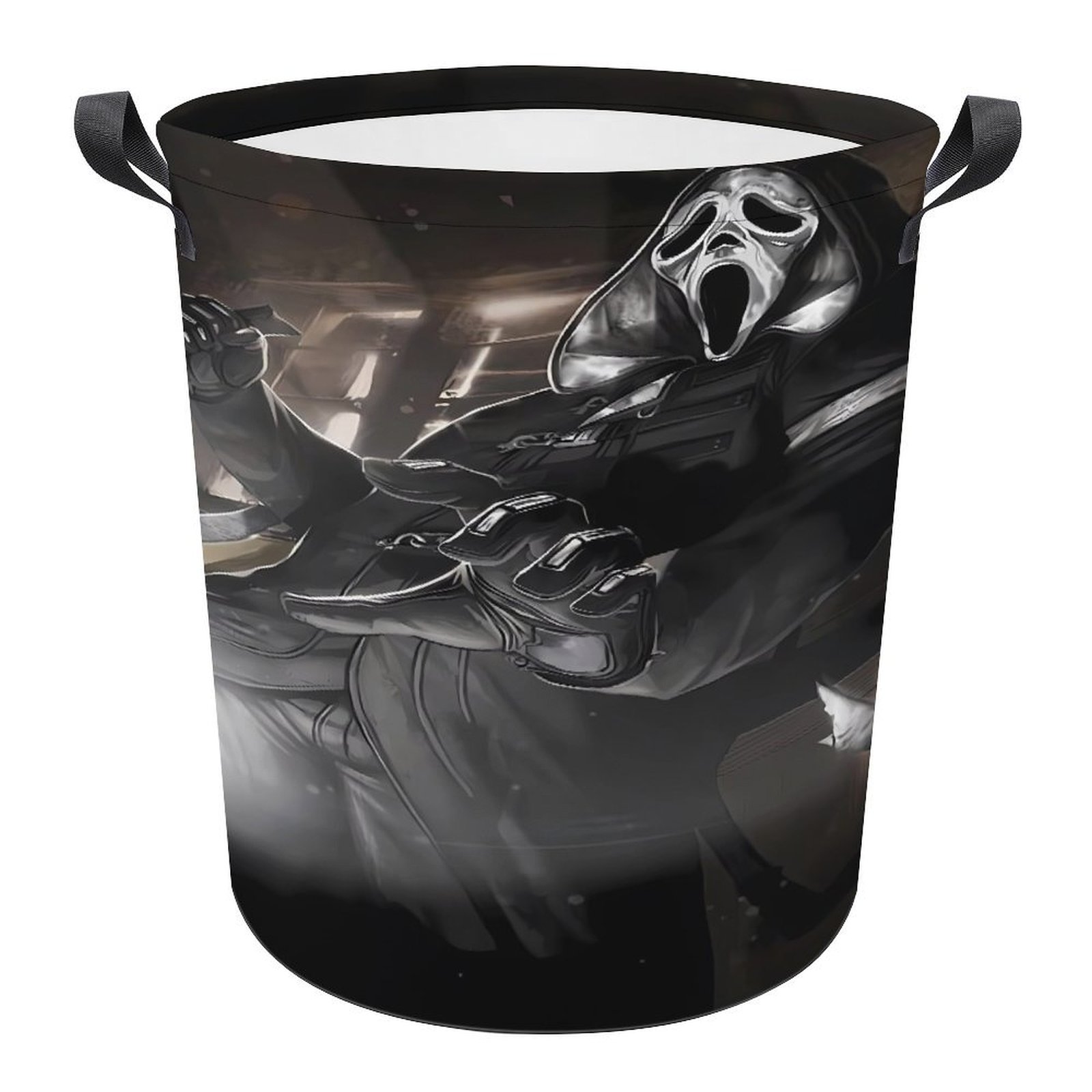 Ghost-face Laundry Hamper, Round Collapsible Hamper Laundry Basket with ...