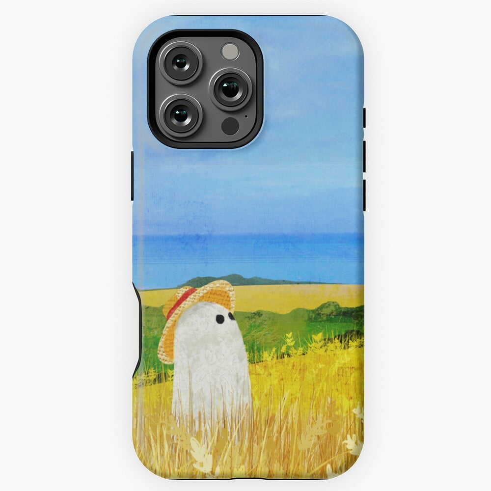 Ghost in the Wheat Field Illustration iPhone Case 17 16 15 14 13 12 11 ...