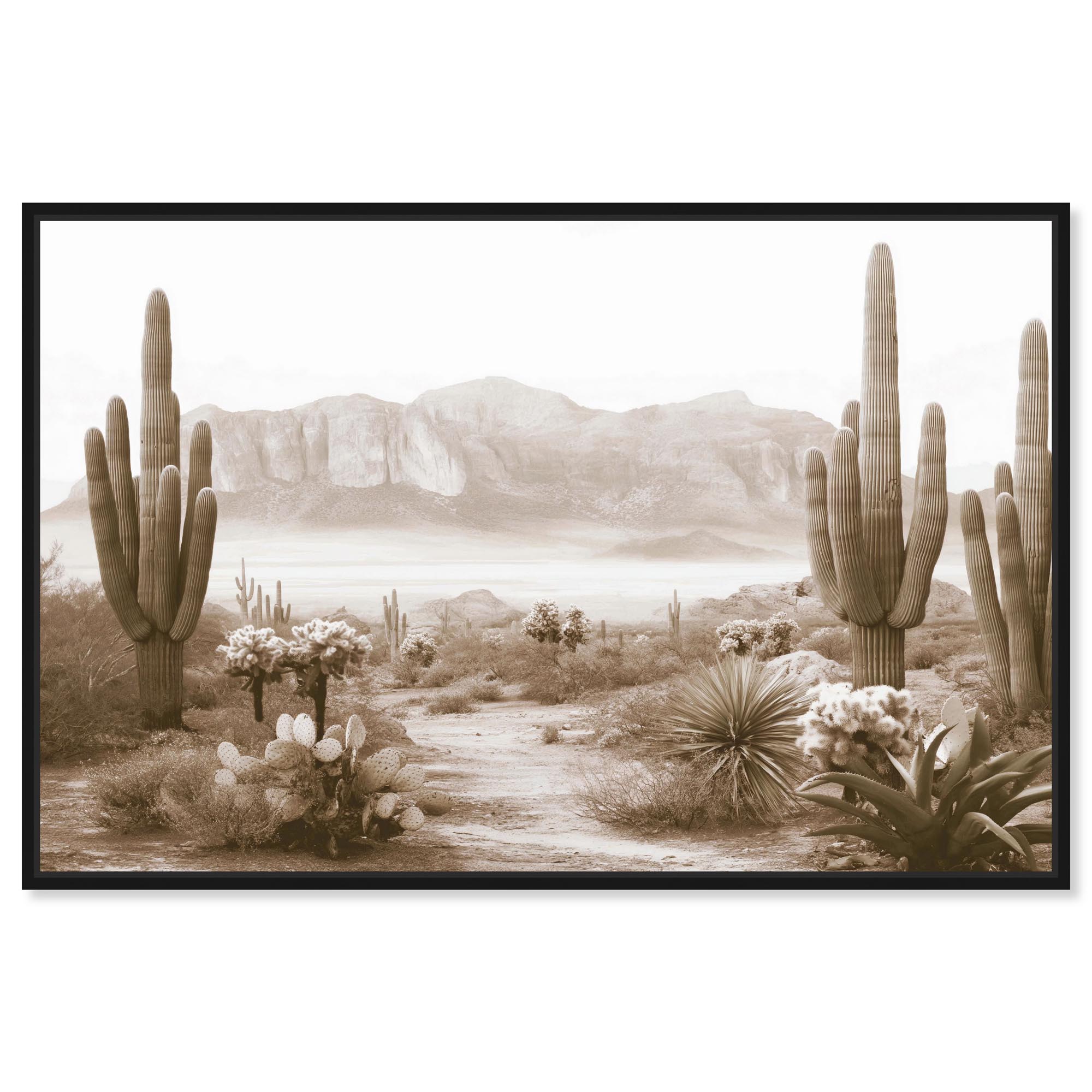Ghost of Growth I Canvas Print Landscape Wall Art by Art Remedy, Black ...
