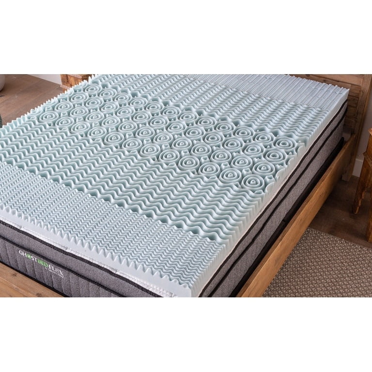 GhostBed 3 Inch Cooling Gel Memory Foam Mattress Topper - Waterproof ...