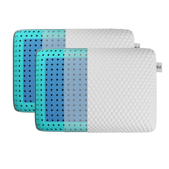 GhostBed Gel Memory Foam Pillows with Advanced Cooling and Support ...