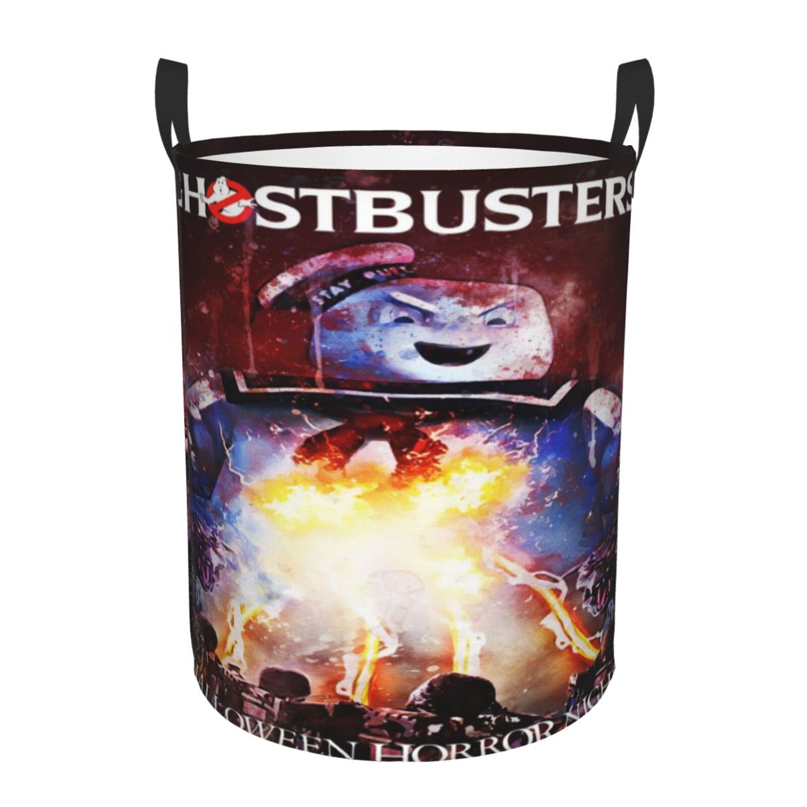 Ghostbuster 3d Graphic Flame Laundry Basket Fire Flame Clothes Hamper ...