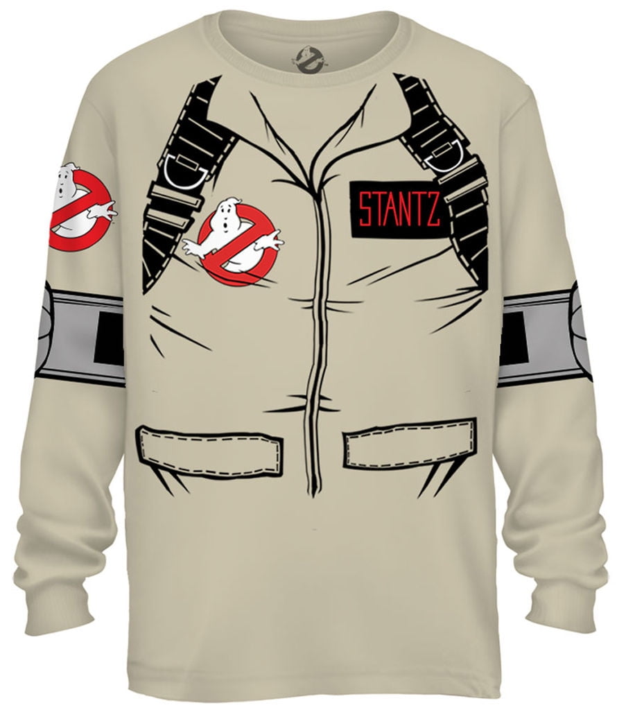 Ghostbuster STANTZ LONG SLEEVE Costume T-Shirt With Back Print (Adult ...
