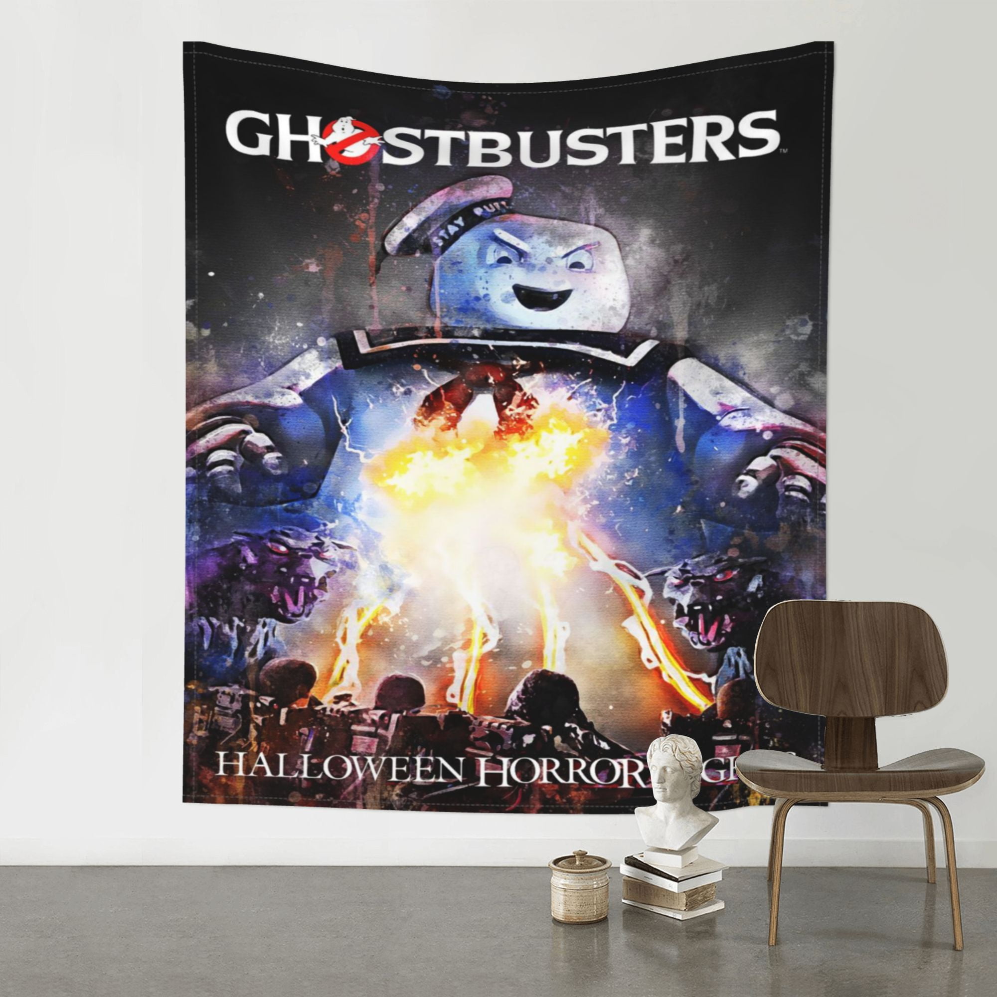 Ghostbuster Wall Tapestry Anime Poster For Bedroom Aesthetics Funny ...