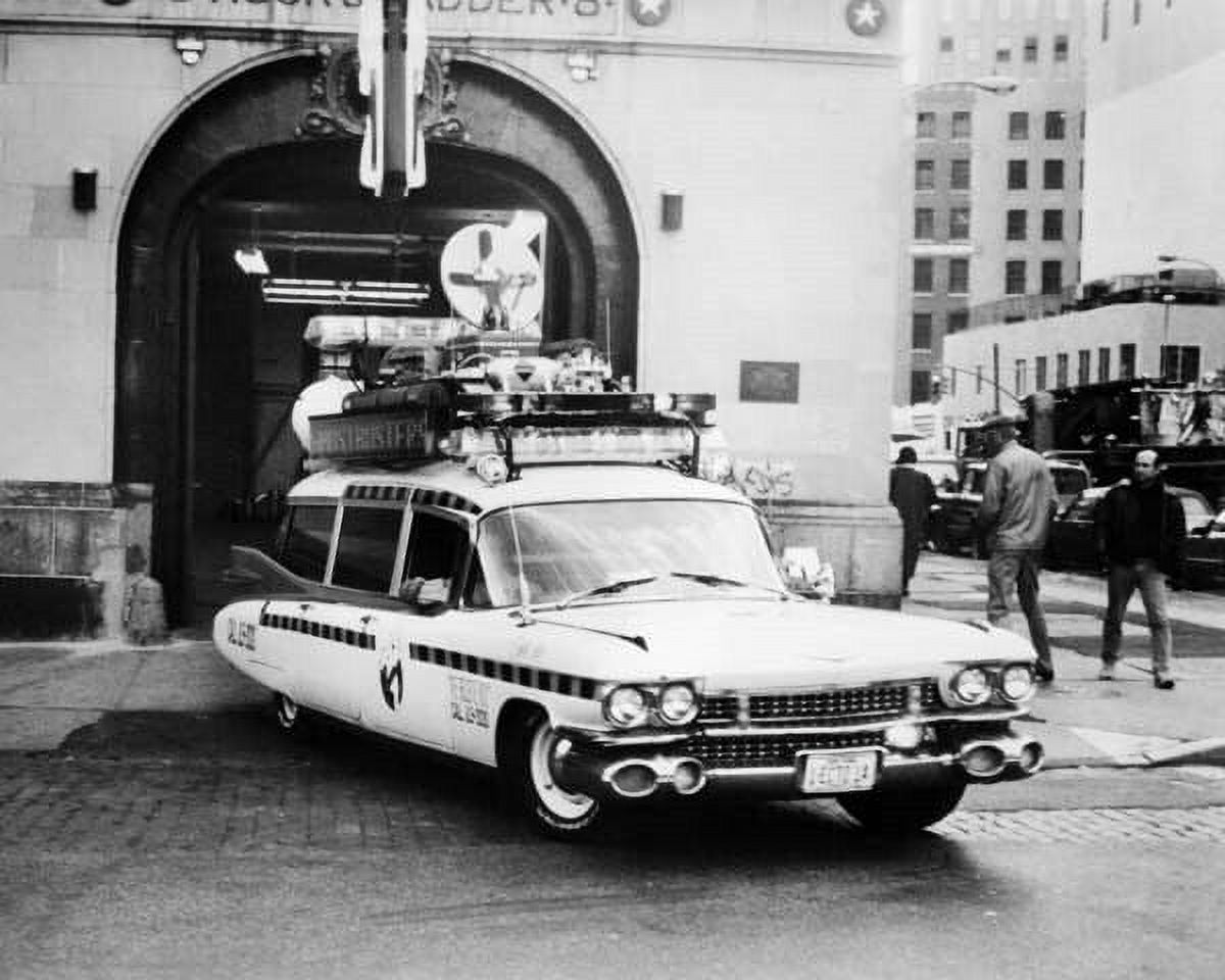 Ghostbusters 1984 The Ectomobile 1959 Cadillac Miller ambulance 24x36 ...