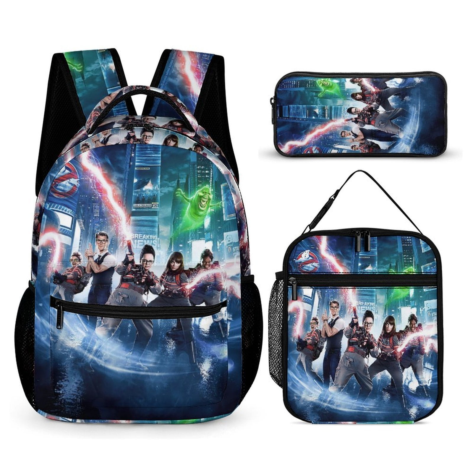 Ghostbusters 3Pcs Backpacks Sets Book Bag with Lunch Bag And Pencil ...