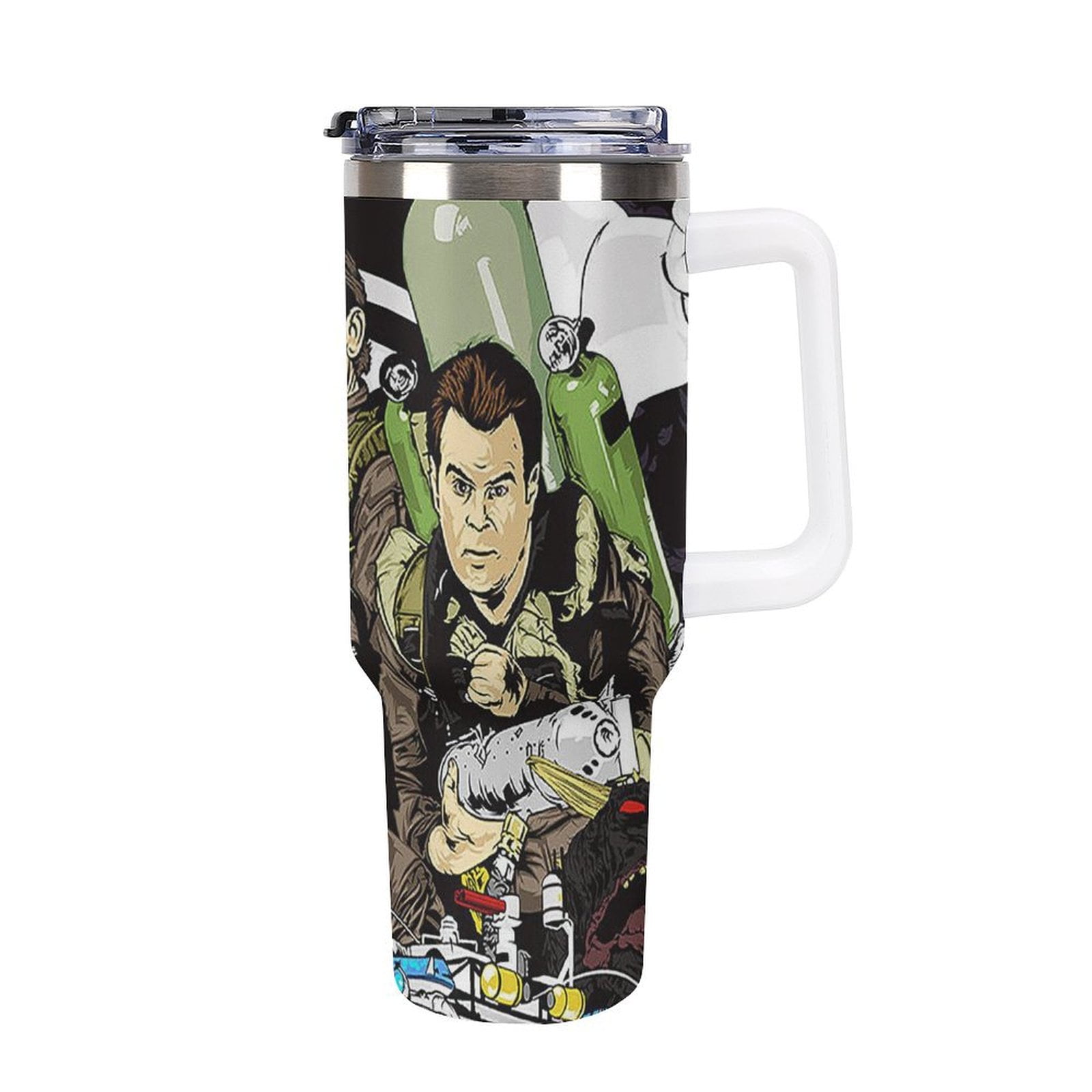 Ghostbusters 40 Oz Tumbler With Handle And Straw, Stainless Steel ...