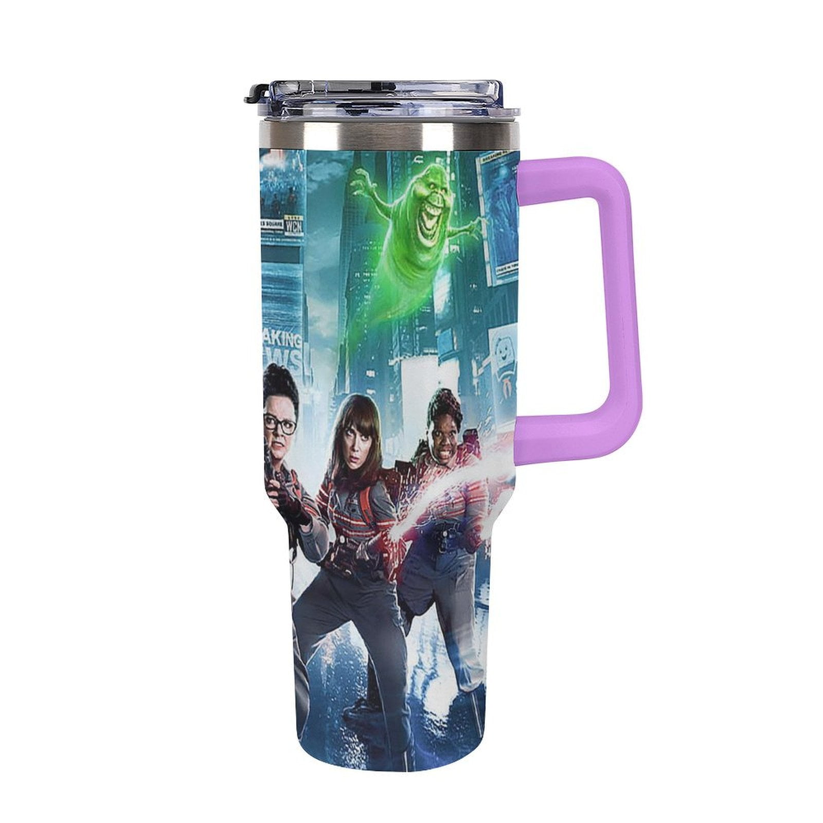 Ghostbusters 40 Oz Tumbler With Handle And Straw, Stainless Steel ...