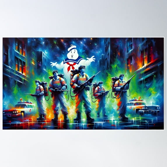 Ghostbusters Abstract Poster Wall Art, Modern Wall Decor For Living ...