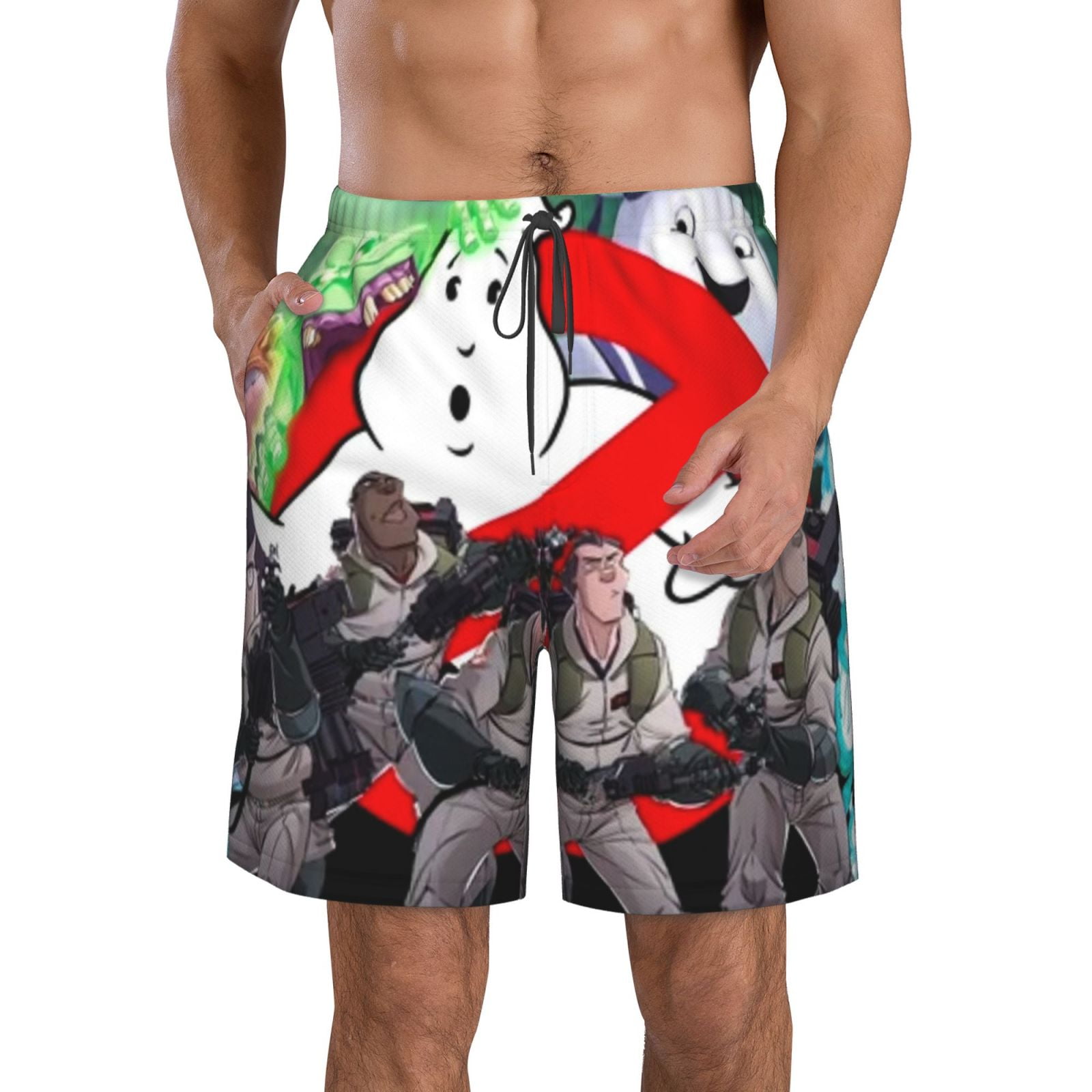Ghostbusters Animated Men's Beach Shorts Swim Trunks Casual Quick Dry ...