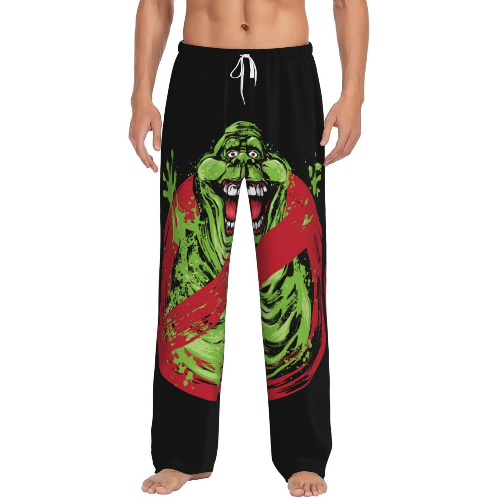 Ghostbusters Anime Cartoon All-Over Print Men'S Black Pajama Pants ...