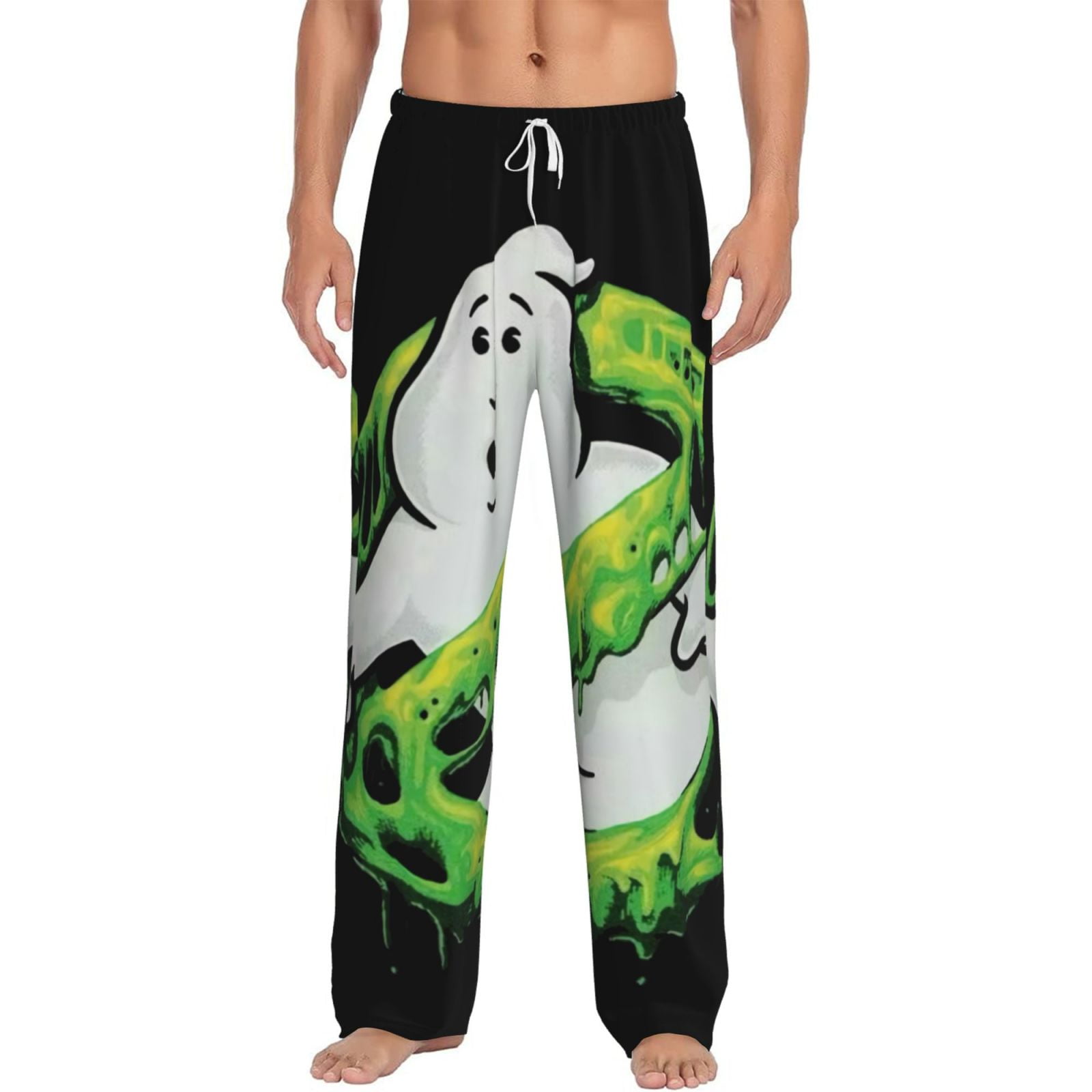 Ghostbusters Anime Cartoon All-Over Print Men'S Black Pajama Pants ...