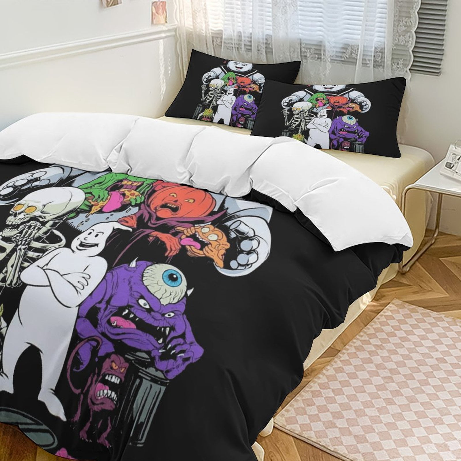 Ghostbusters Anime Cartoon Bedding 3-Piece Set, 79 X 90 Inches, 1 Duvet ...