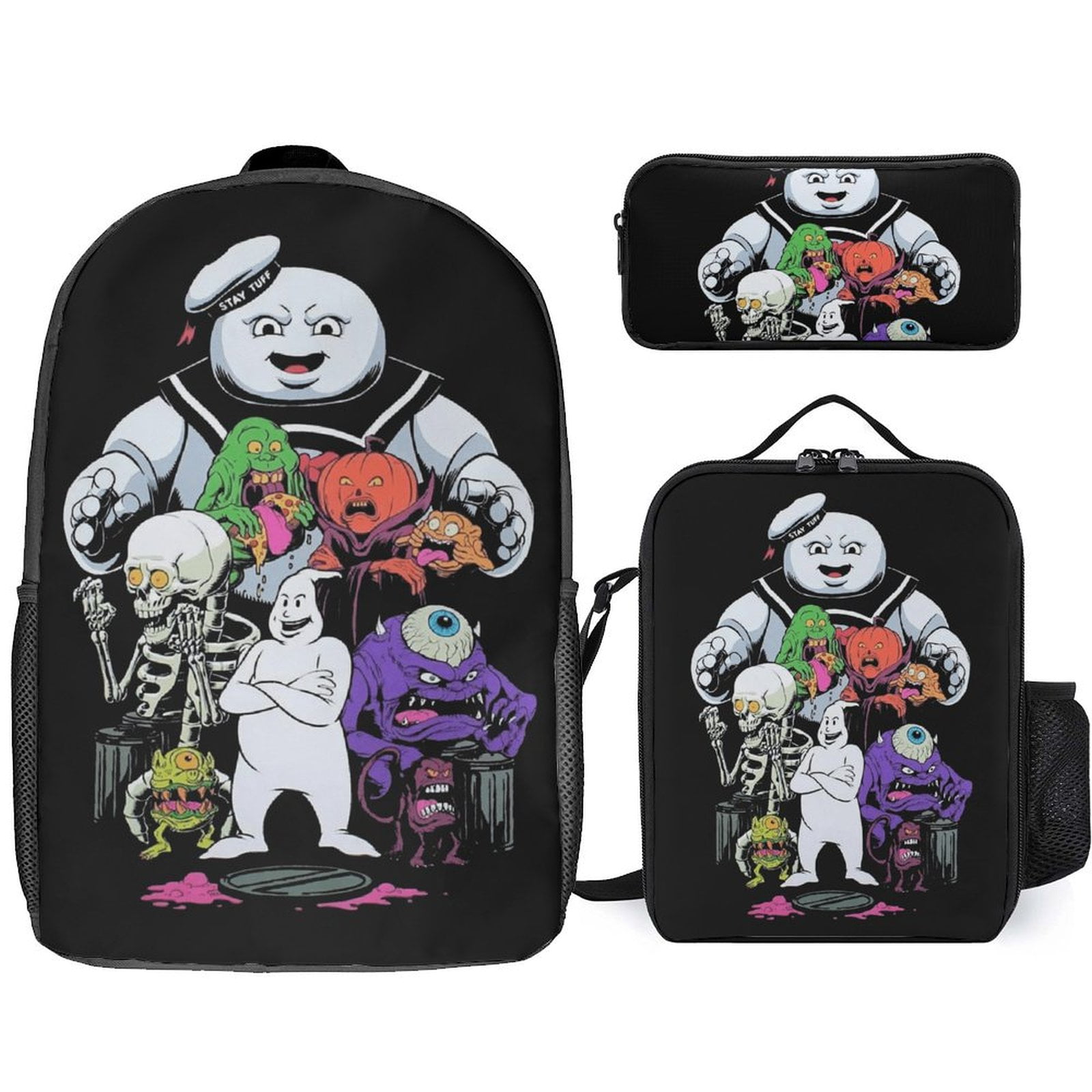 Ghostbusters Anime Print School Bag 3 Pcs Set, Backpack, Lunch Bag ...