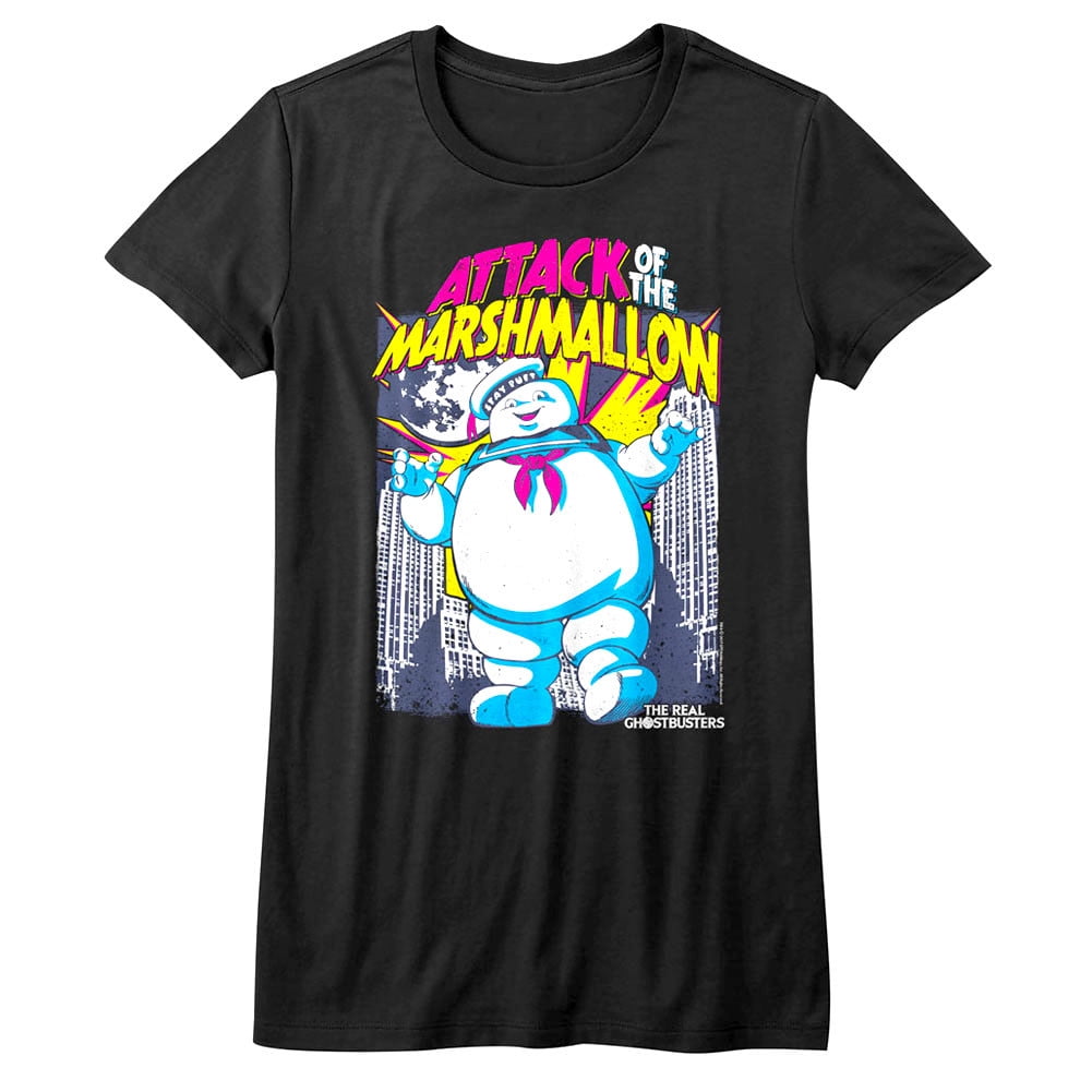 Ghostbusters Attack of the Marshmallow Man Women's T Shirt Stay Puft ...