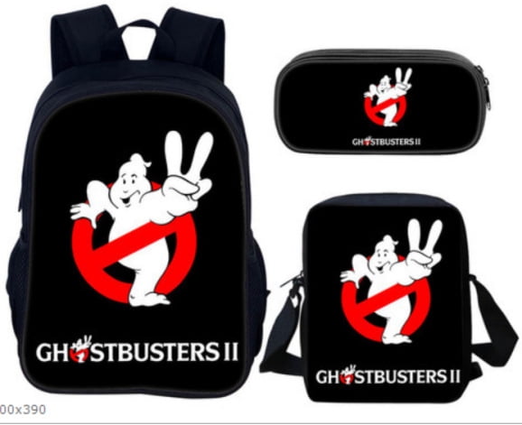 Ghostbusters Backpack Set 3pcs Cartoon Backpack With Lunch Box, Pencil ...