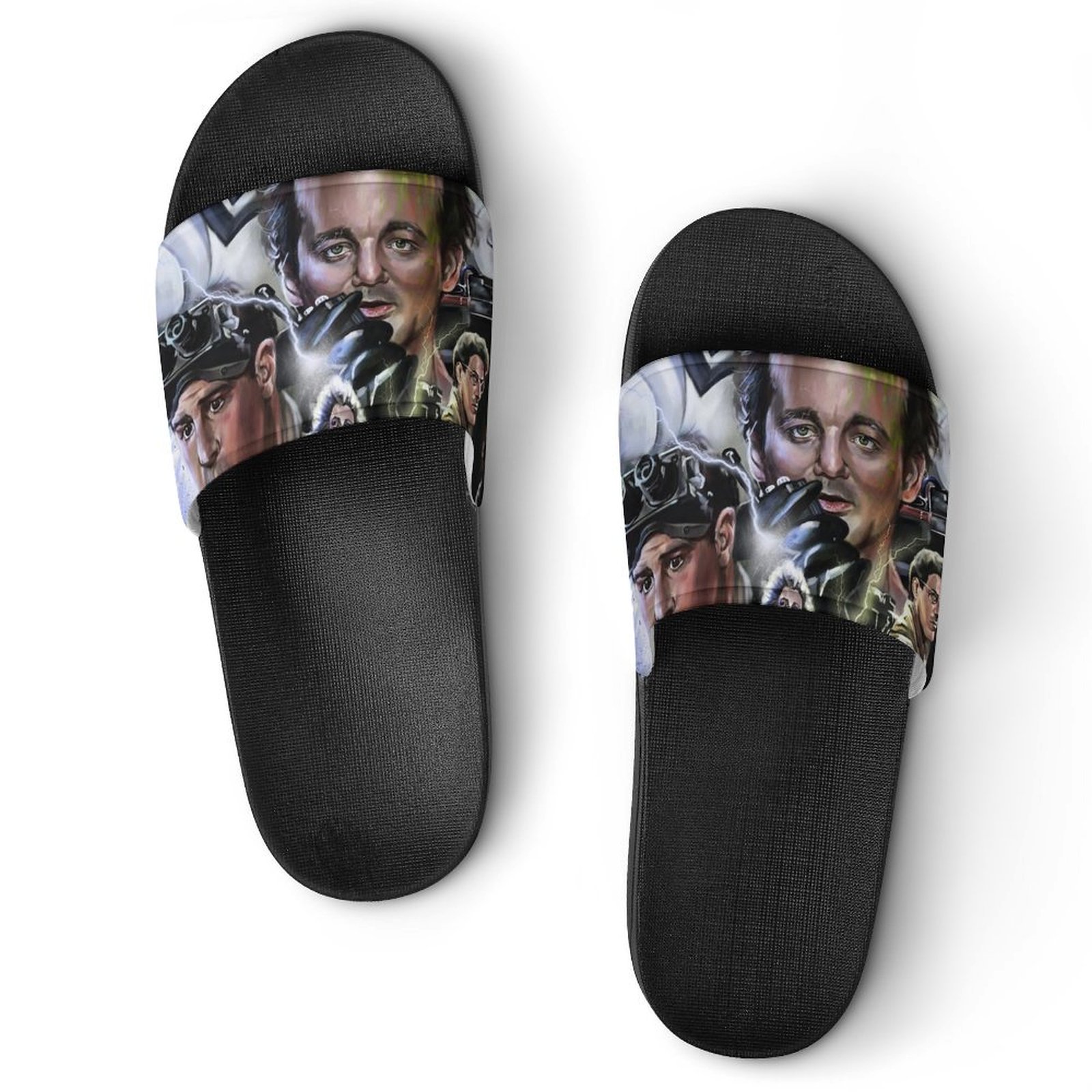 Ghostbusters Boys Slide Sandals, Comfort Casual Pool Slide Outdoor ...