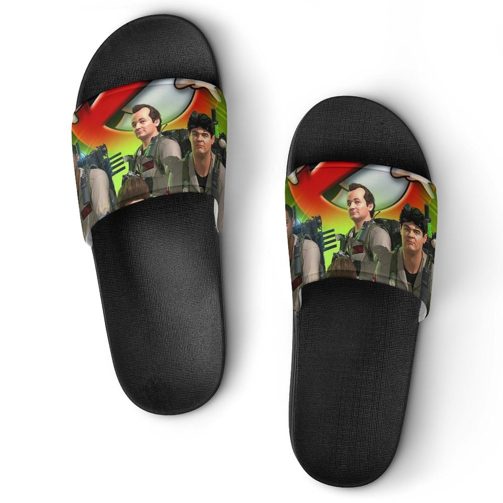 Ghostbusters Boys Slide Sandals, Comfort Casual Pool Slide Outdoor ...