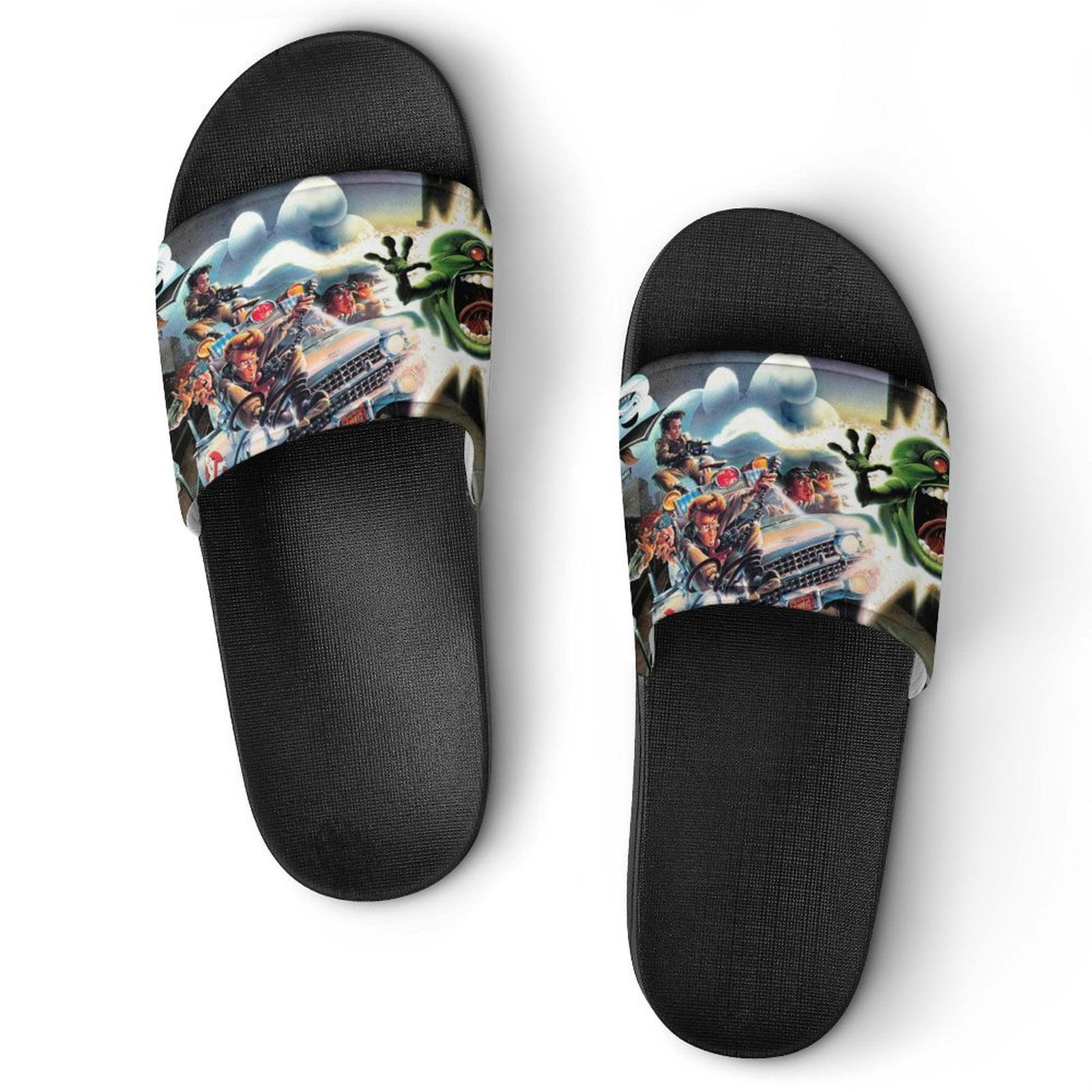 Ghostbusters Boys Slide Sandals, Comfort Casual Pool Slide Outdoor ...
