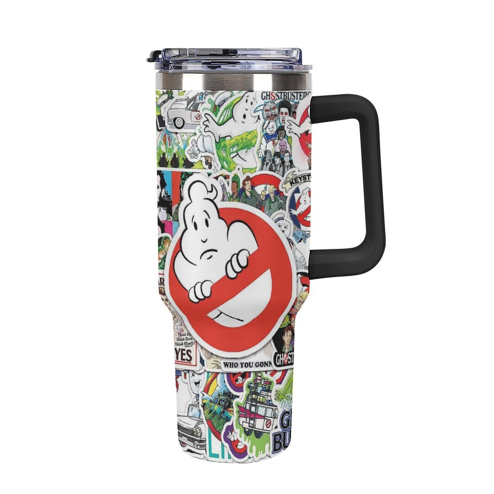 Ghostbusters Car Cup Tumbler with Handle & Straw 40Oz Cupholder Water ...