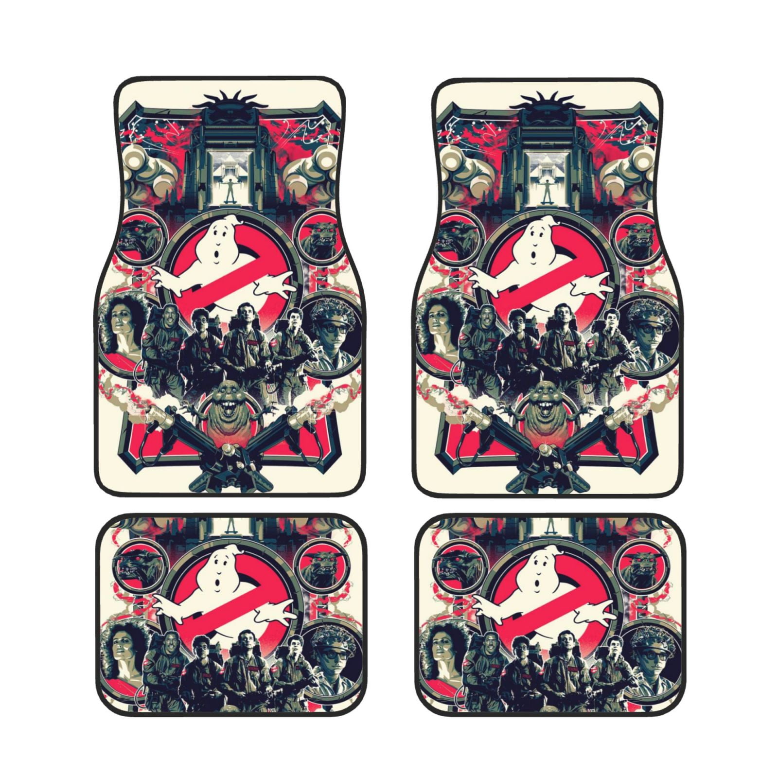 Ghostbusters Car Floor Mats 4-Piece Full Set Front Rear Auto Foot Mats ...