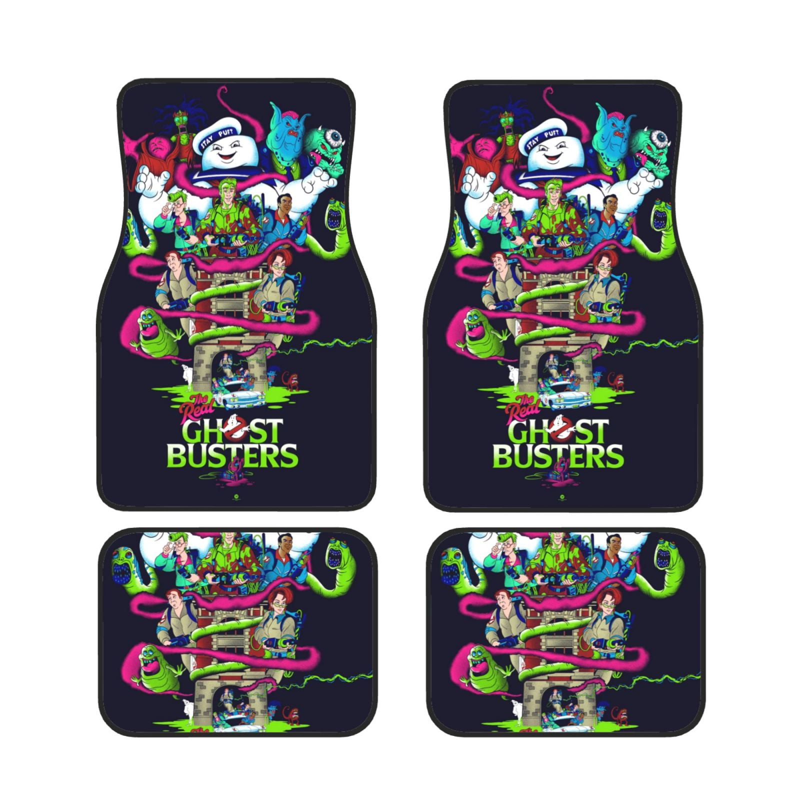 Ghostbusters Car Floor Mats 4-Piece Full Set Front Rear Auto Foot Mats ...