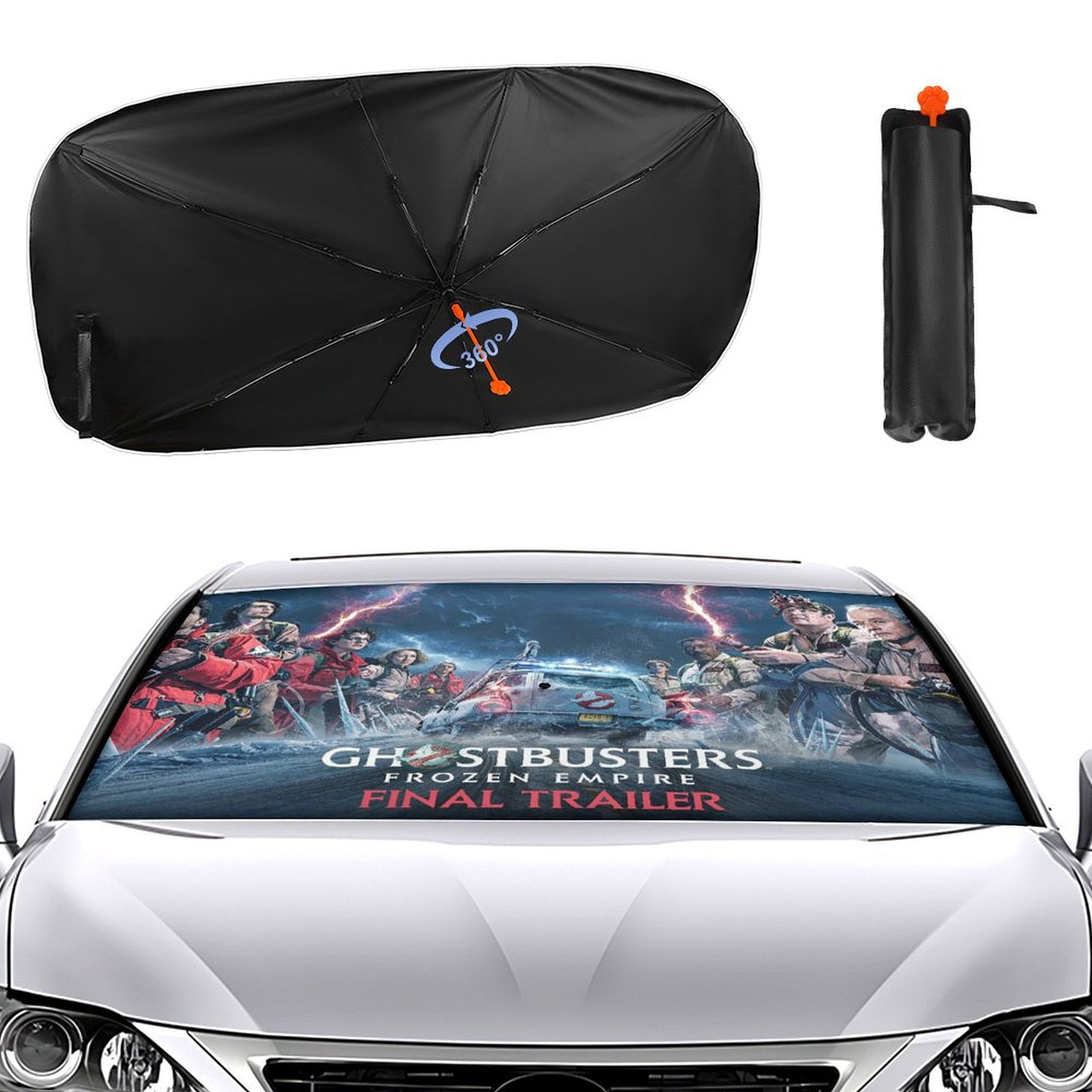 Ghostbusters Car Windshield Sun Shade Umbrella, UV Protection & Heat ...