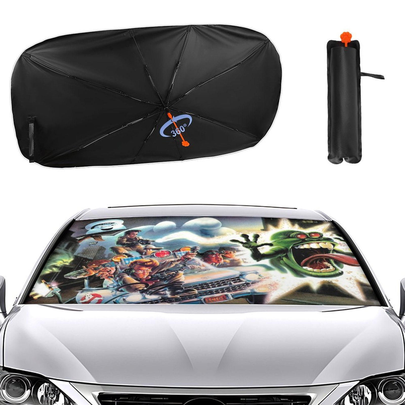 Ghostbusters Car Windshield Sun Shade Umbrella, UV Protection & Heat ...