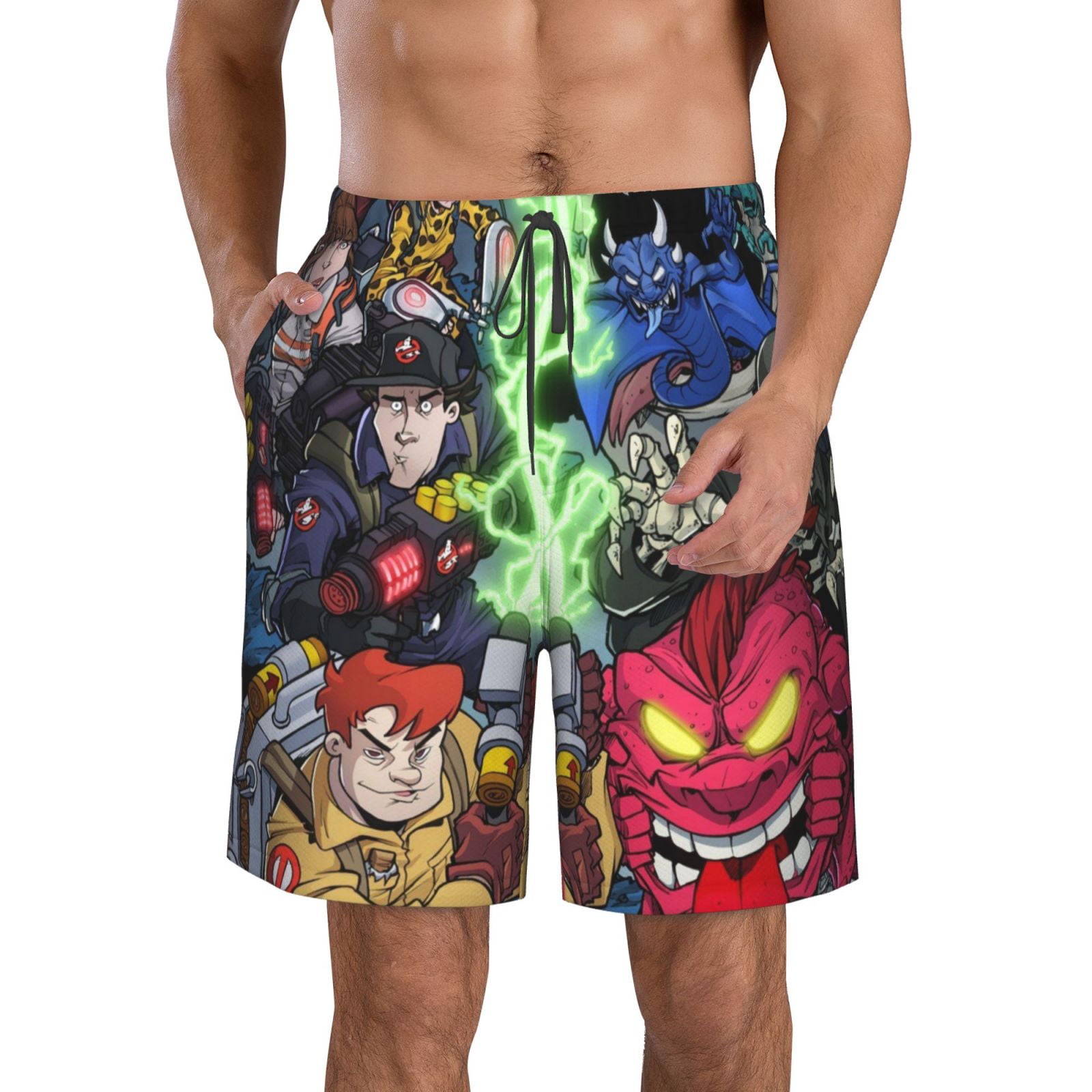 Ghostbusters Comic Men's Beach Shorts Swim Trunks Casual Quick Dry ...