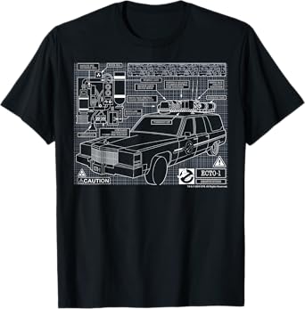 Ghostbusters Ecto-1 Schematics T-Shirt - Walmart.com
