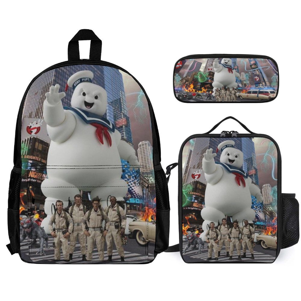 Ghostbusters Film Backpack With Lunch Bag Pencil Case Pen Bag Satchel ...