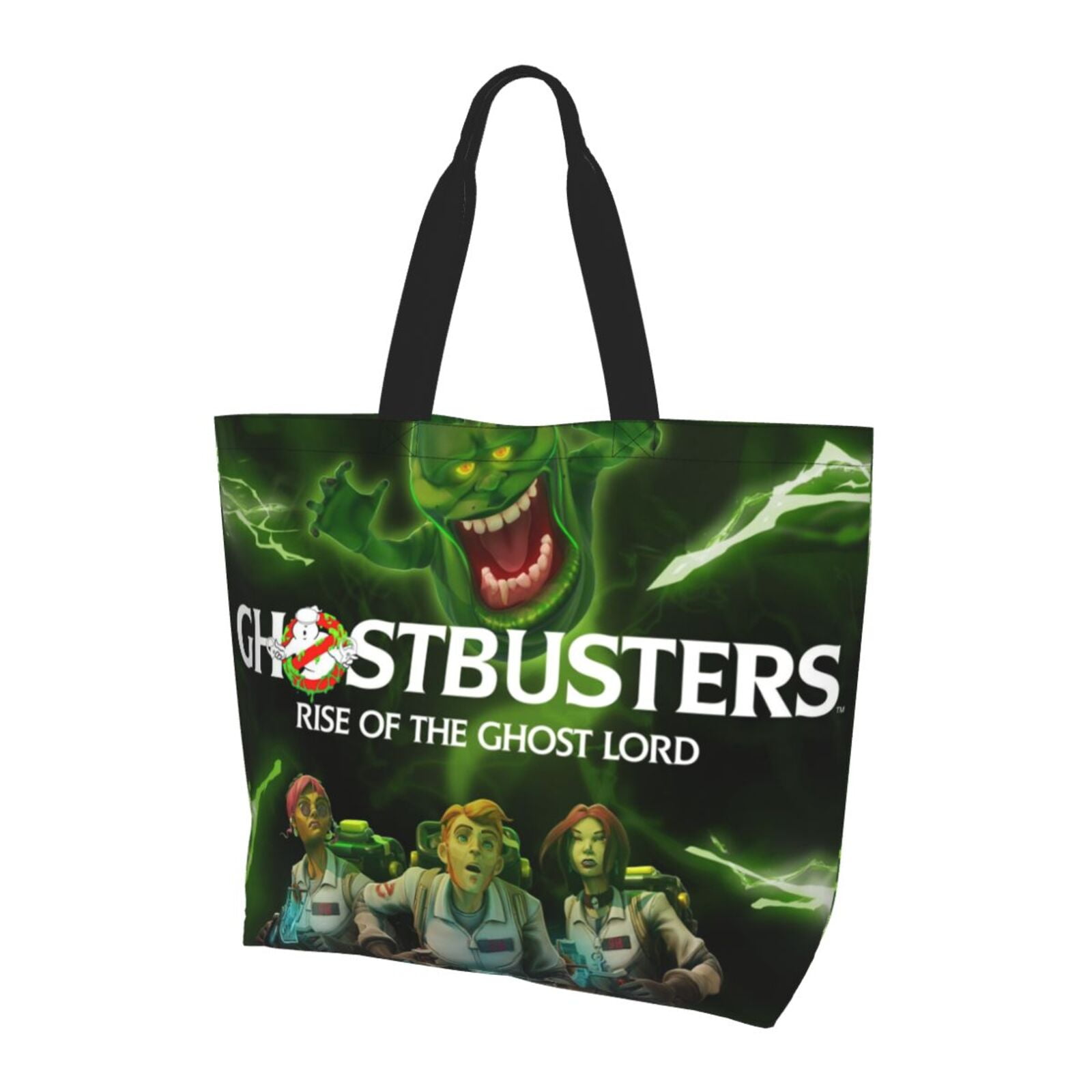 Ghostbusters Film Slimer Tote Bags Reusable Women Shoulder Bag Grocery ...